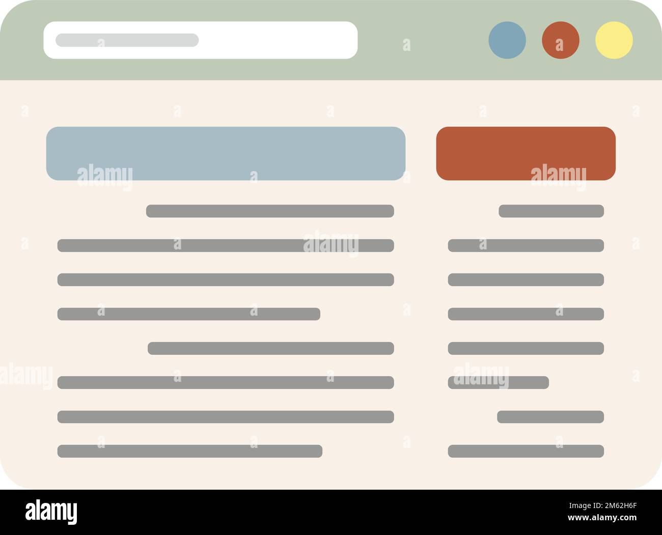Ui browser icon flat vector. Internet computer. Interface bar isolated ...