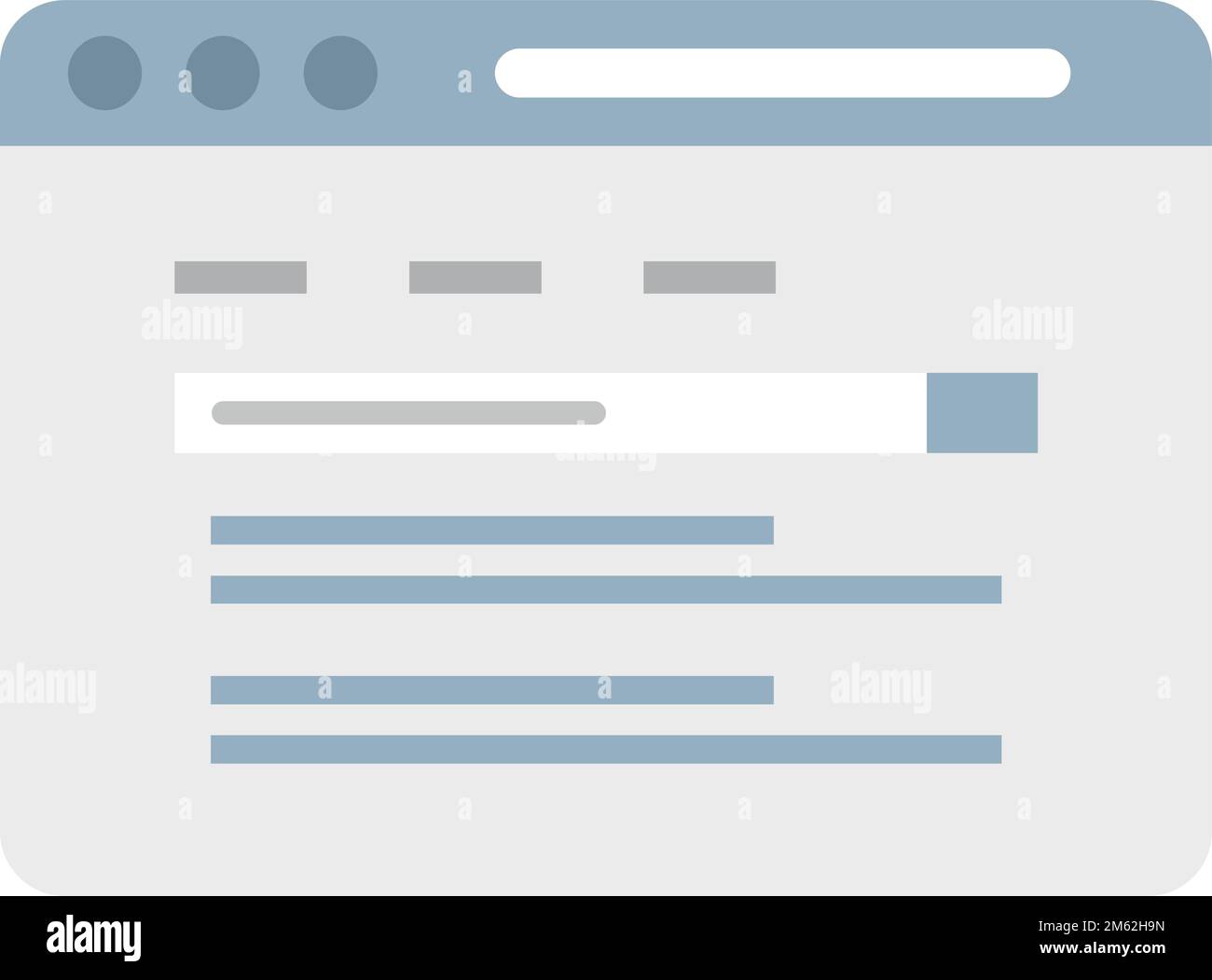 Digital browser icon flat vector. Bar interface. Computer internet ...