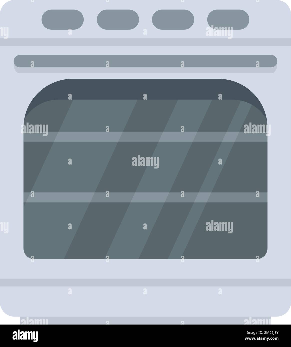 Convection oven icon flat vector. Electric kitchen stove. Grill ...