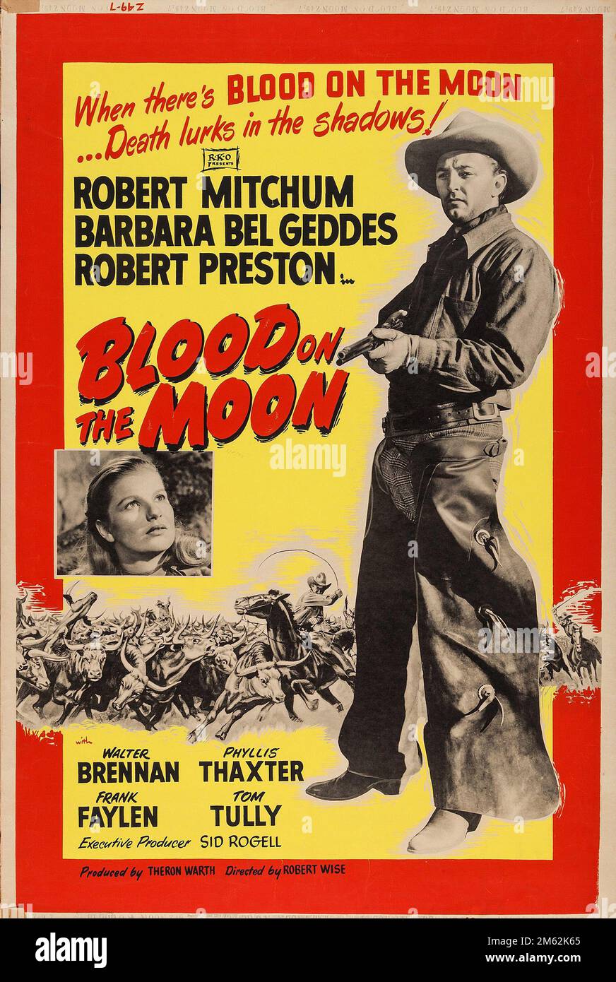 ROBERT MITCHUM in BLOOD ON THE MOON (1948), directed by ROBERT WISE ...