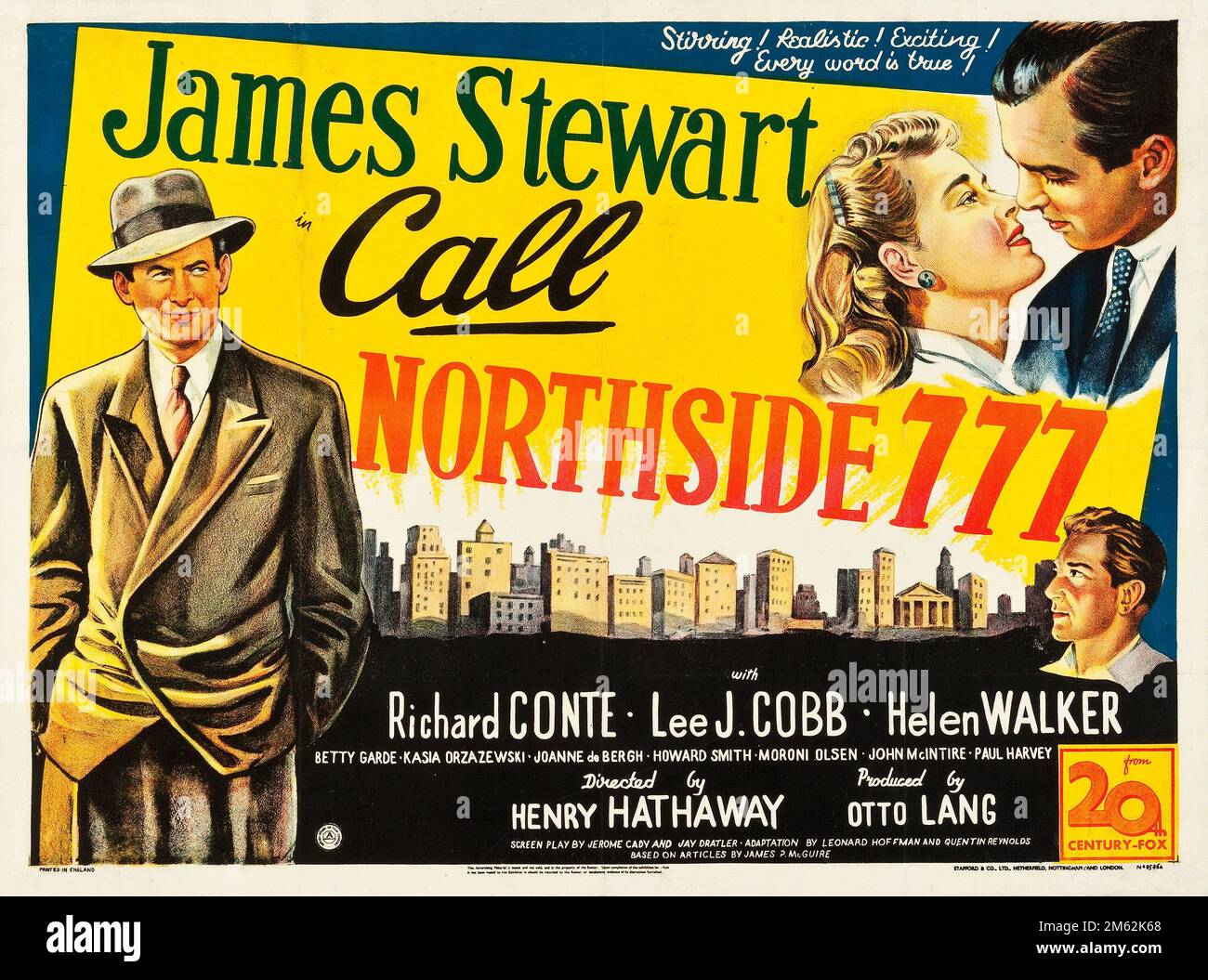 JAMES STEWART in CALL NORTHSIDE 777 (1948), directed by HENRY HATHAWAY ...