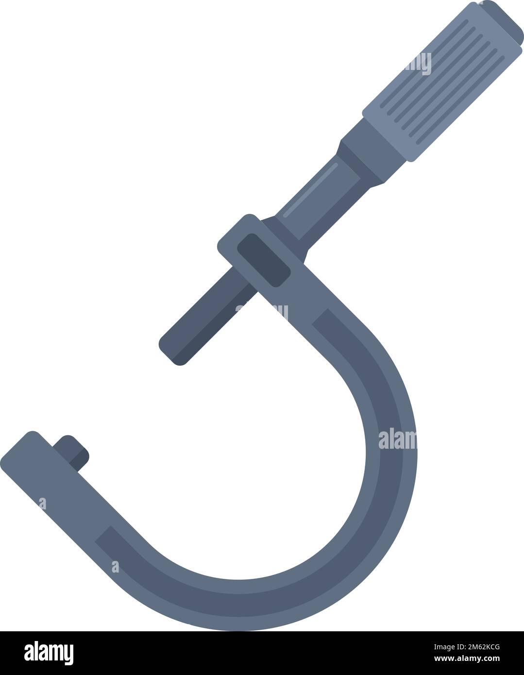 Vernier micrometer icon flat vector. Precision caliper. Gauge screw ...