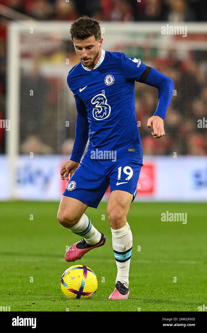 Mason Mount #19 of Chelsea in action during the Premier League match ...