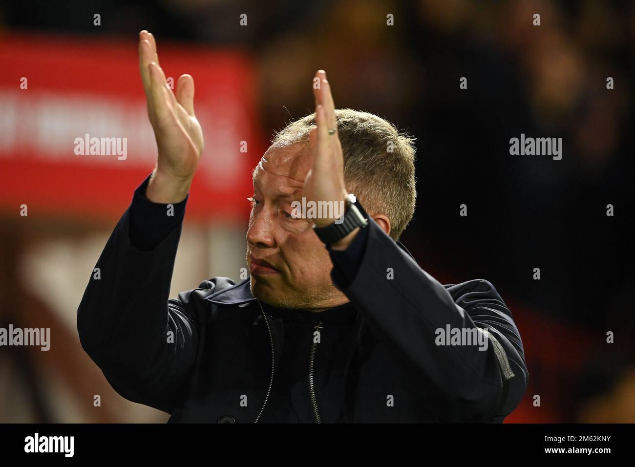 Steve Cooper Manager of Nottingham Forest applauds the fans during the ...