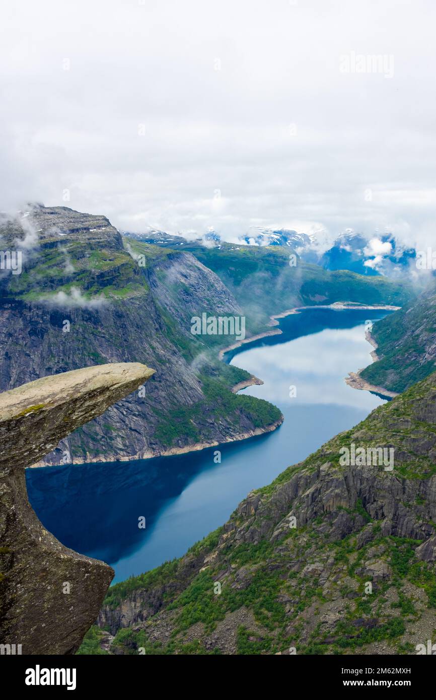 Trolltunga rock formation in hi-res stock photography and images - Alamy