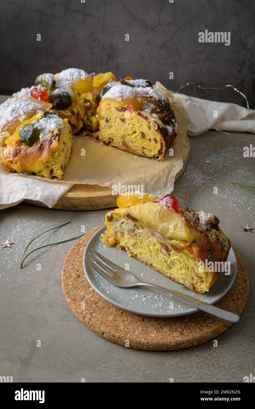 Bolo do Rei or King's Cake, Made for Christmas, Carnavale or Mardi Gras ...