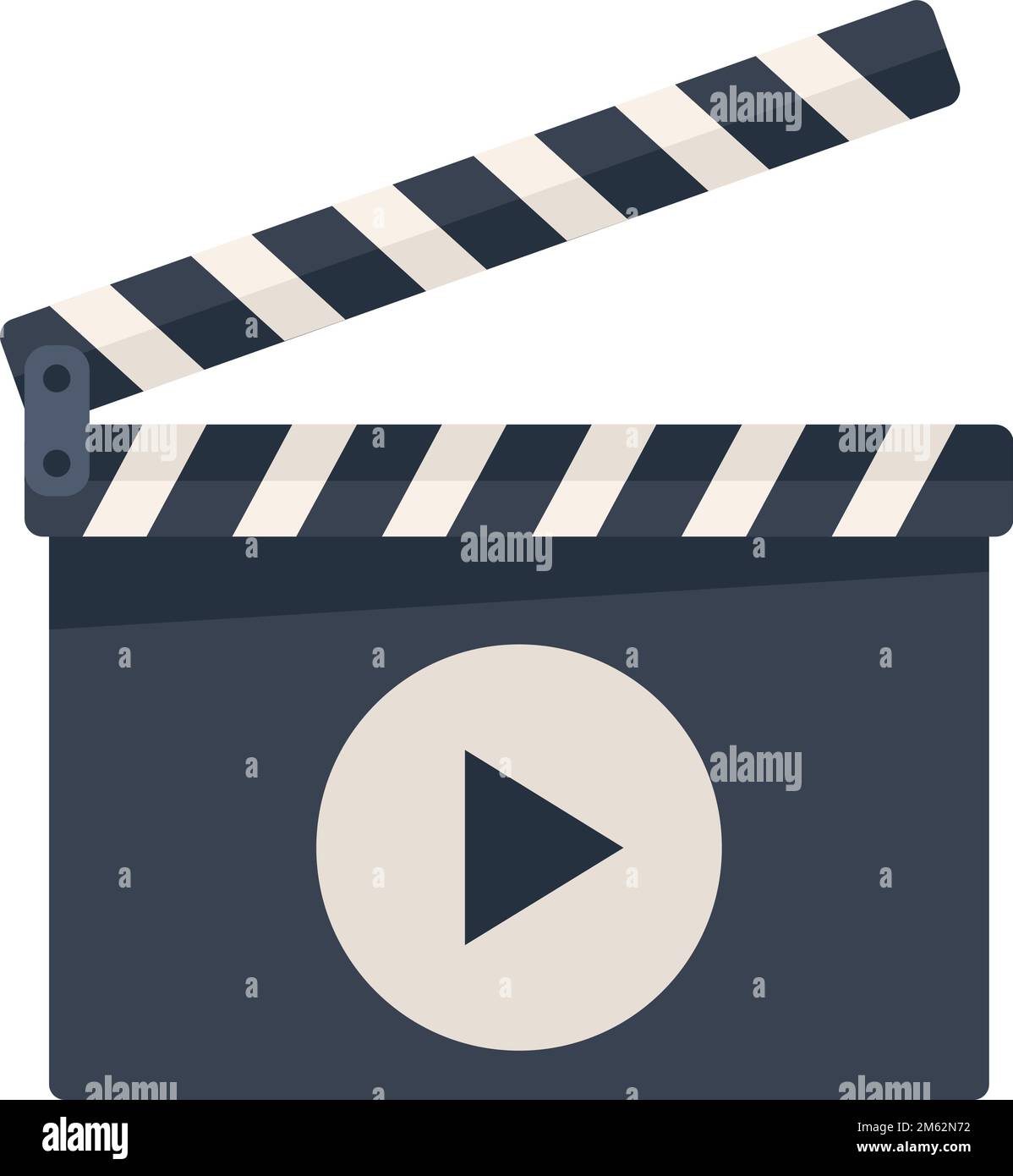 Cinema clapper icon flat vector. Clap board. Film movie isolated Stock Vector Image & Art - Alamy