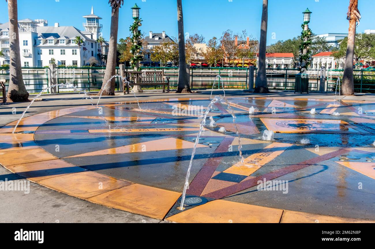 Fountain in downtown Celebration Florida Stock Photo - Alamy