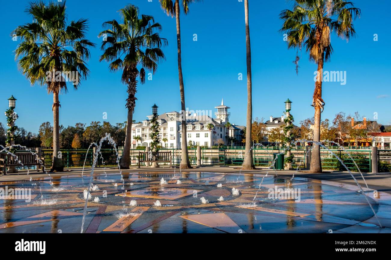 Fountain in downtown Celebration Florida Stock Photo - Alamy