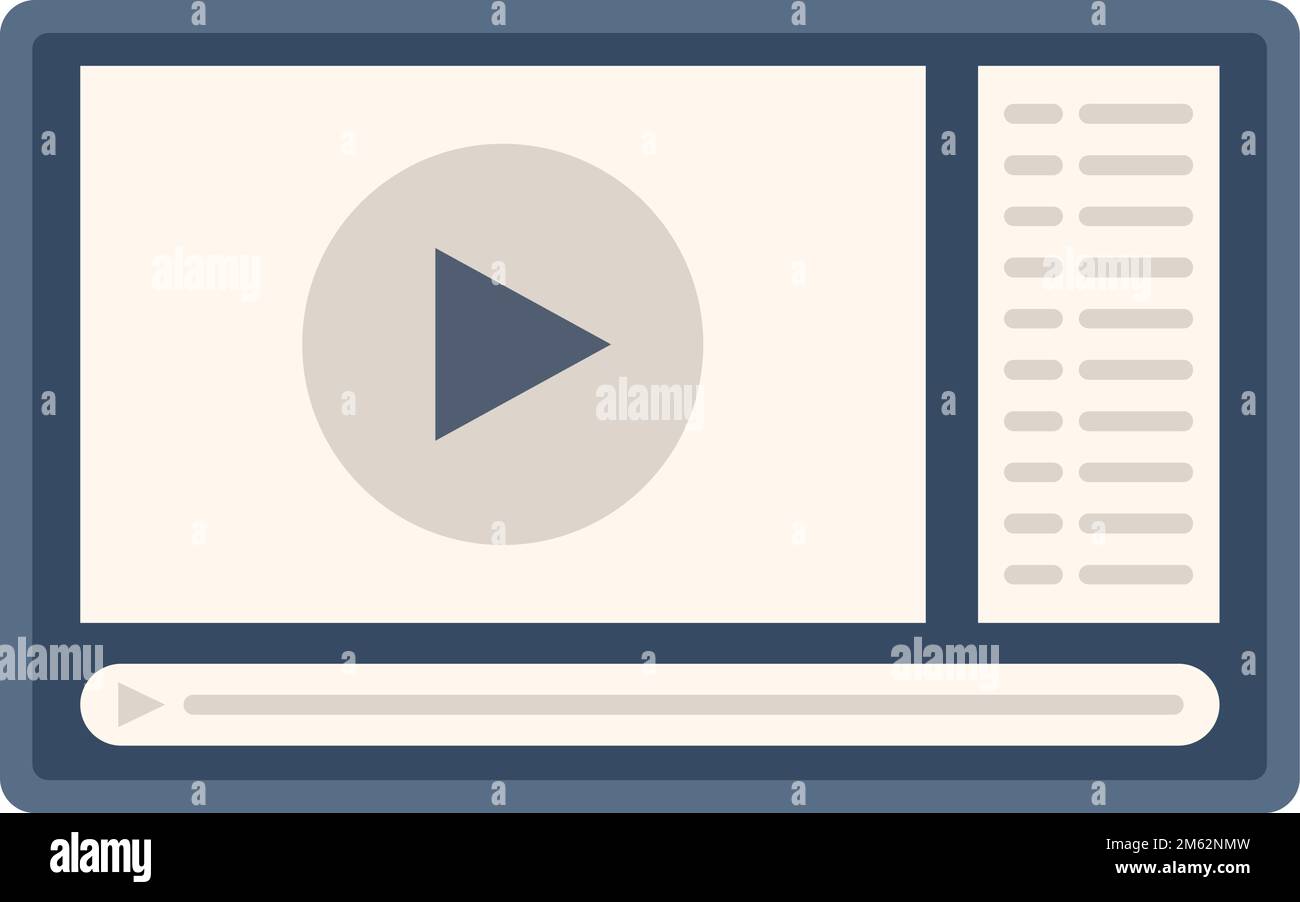Playlist player icon flat vector. Ui music phone. Smartphone playlist ...