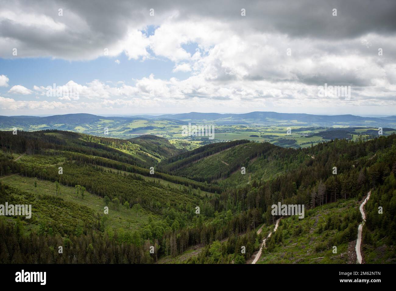 A view of the Mlynsky Stream valley from the world's longest suspension ...