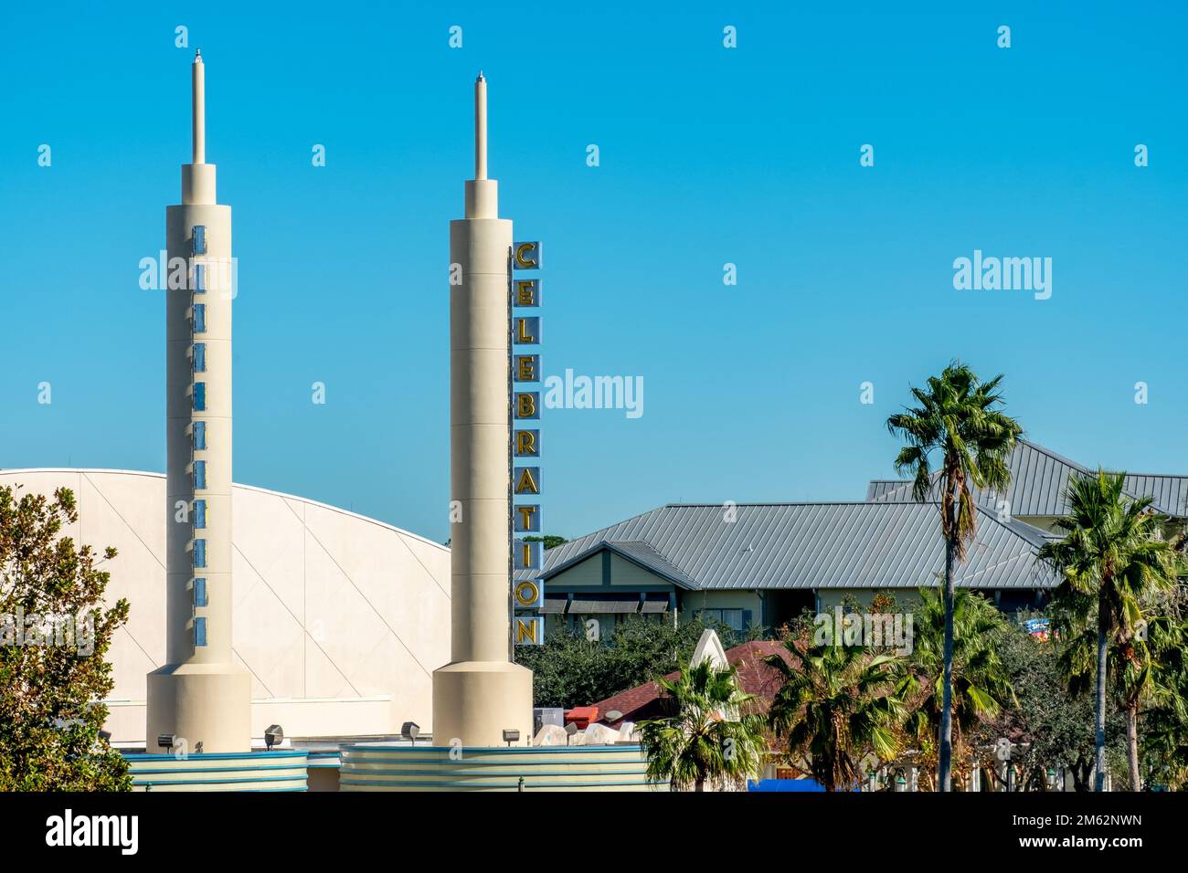 Landmark tower in downtown Celebration Florida Stock Photo - Alamy