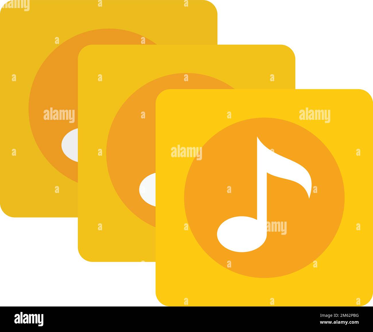 Playlist song album icon flat vector. Music list. Mobile app isolated ...