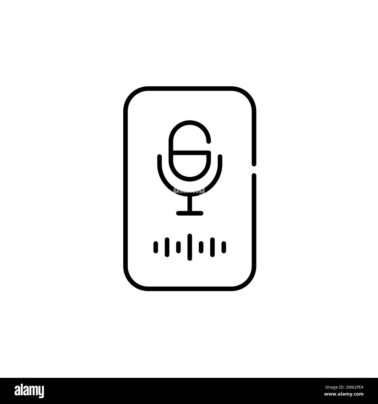Podcast app for smartphone. Pixel perfect, editable stroke icon Stock ...