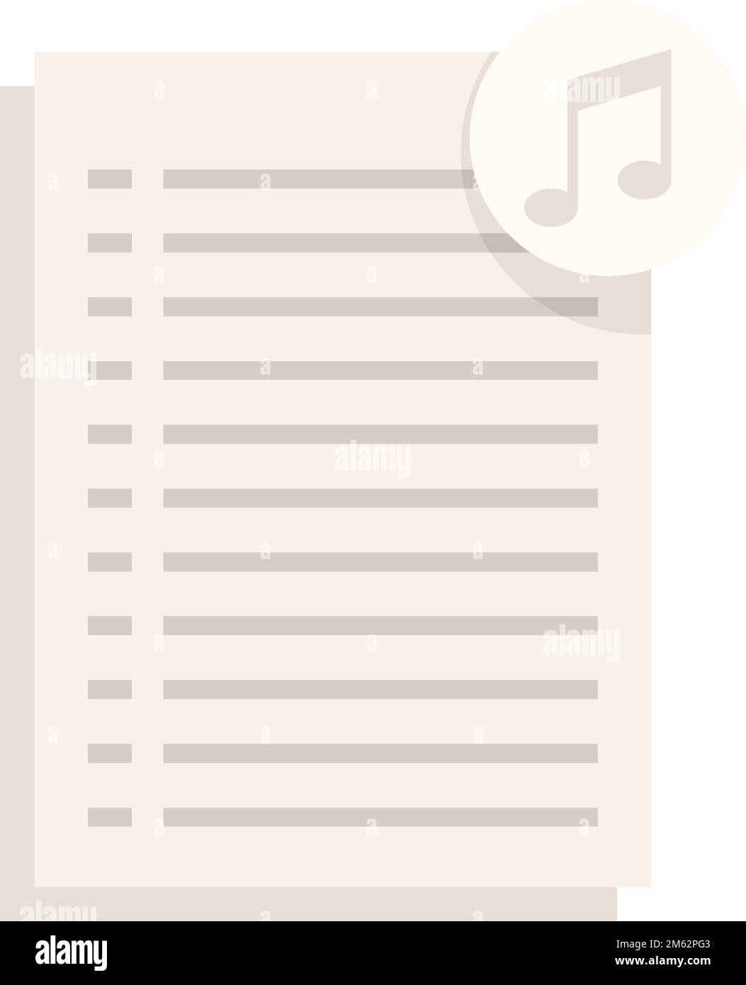 Podcast playlist icon flat vector. Music song. Mobile app isolated ...