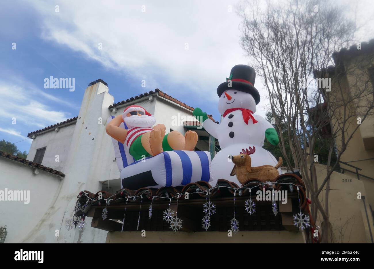 Los Angeles, California, USA 26th December 2022 Christmas Santa Claus ...