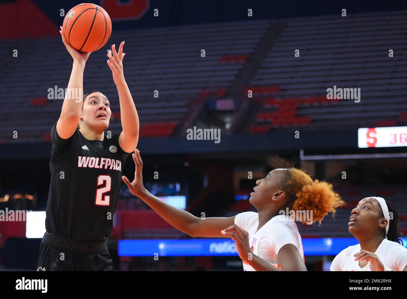 January 1, 2023: NC State Wolfpack forward Mimi Collins (2) shoots the ...