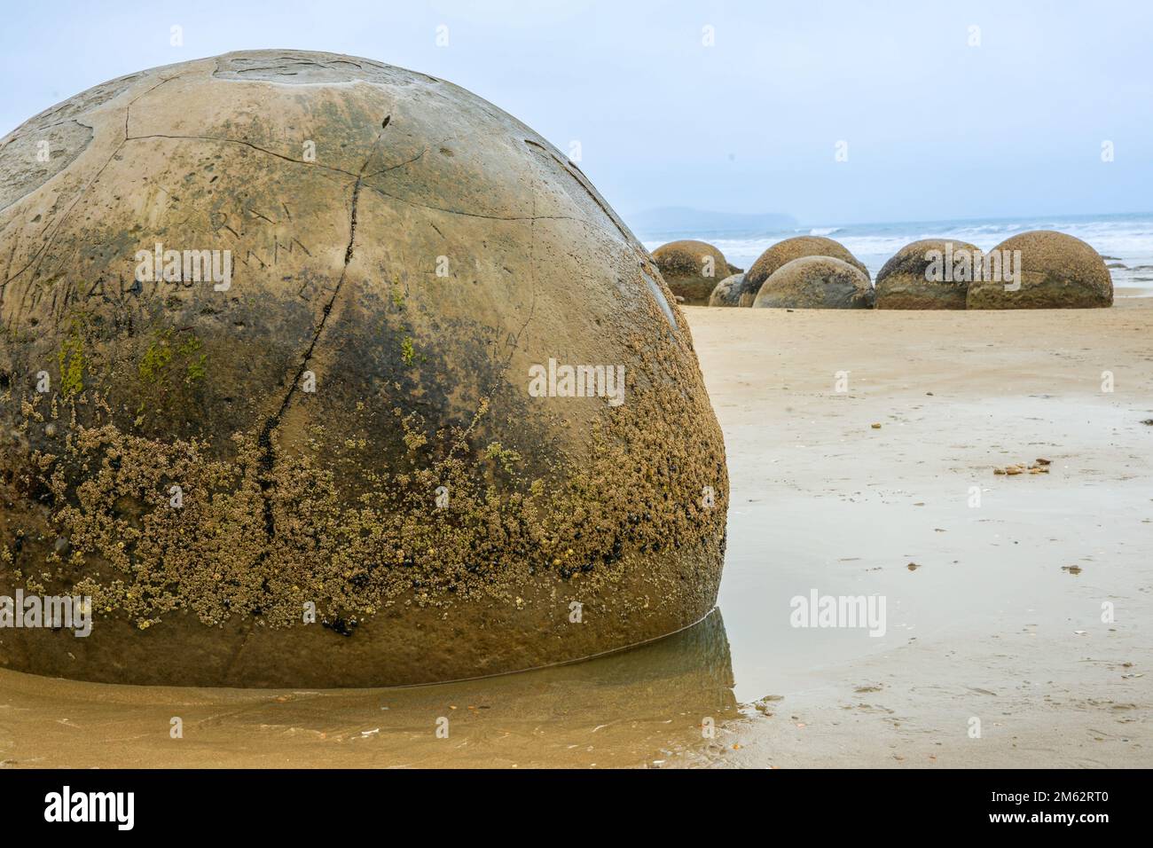 Moeraki Boulders famous spherical rocks on Koekohe Beach in Otago New ...