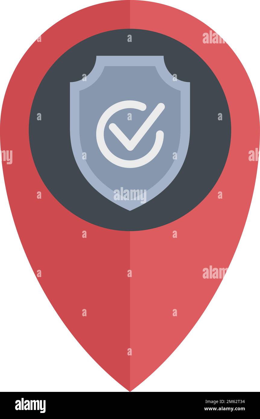 Reliability location icon flat vector. Fast delivery. Auto cab isolated ...