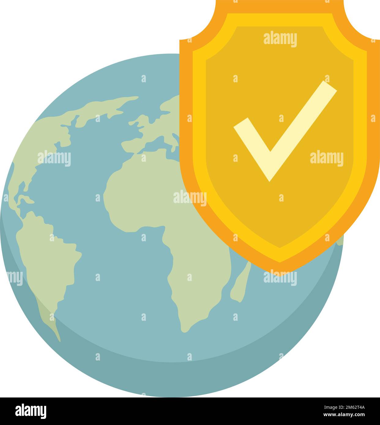 Reliability world icon flat vector. Globe trip. Earth route isolated ...