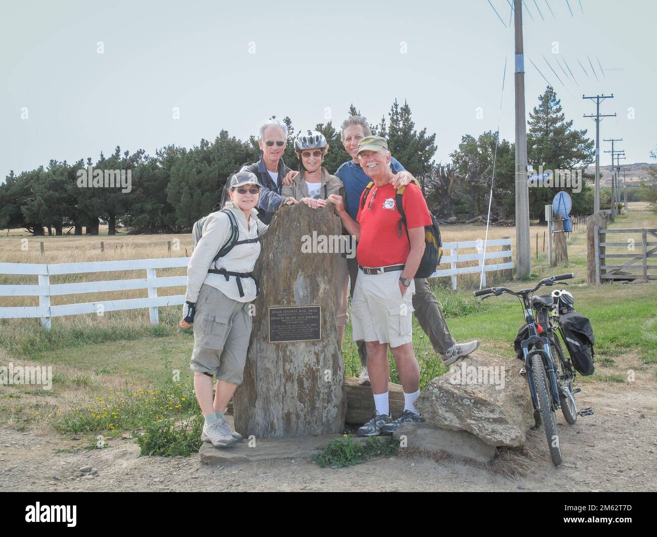 Otago New Zealand - March 3 2010; group of Central Otago Rail Trail ...