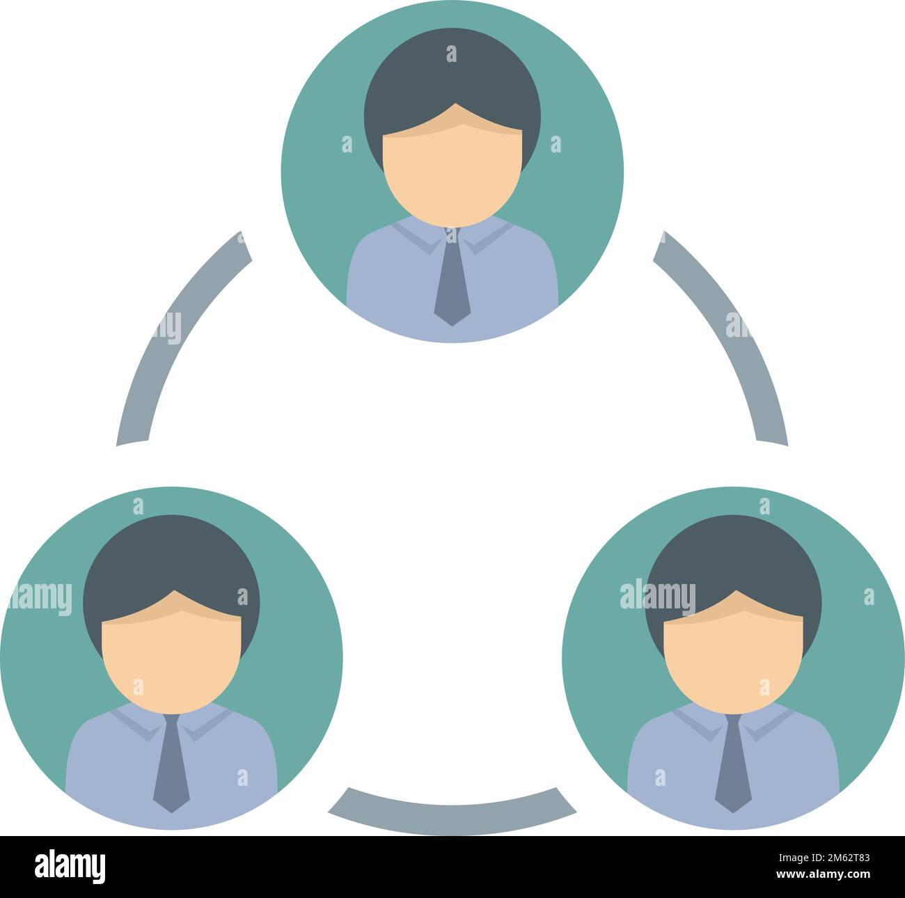 Business group icon flat vector. People team. Manager corporate ...