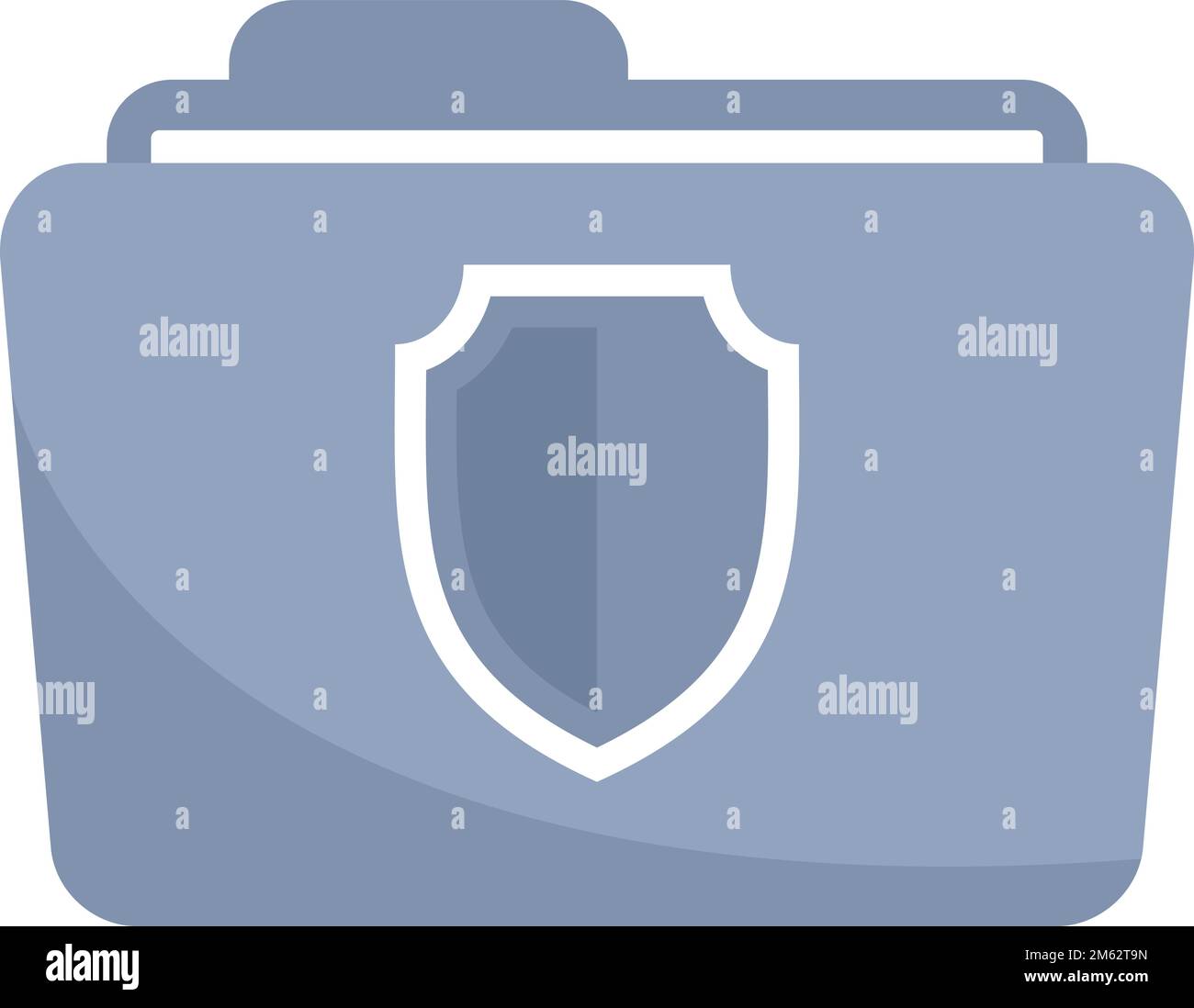 Secured folder icon flat vector. Data information. Safe network ...