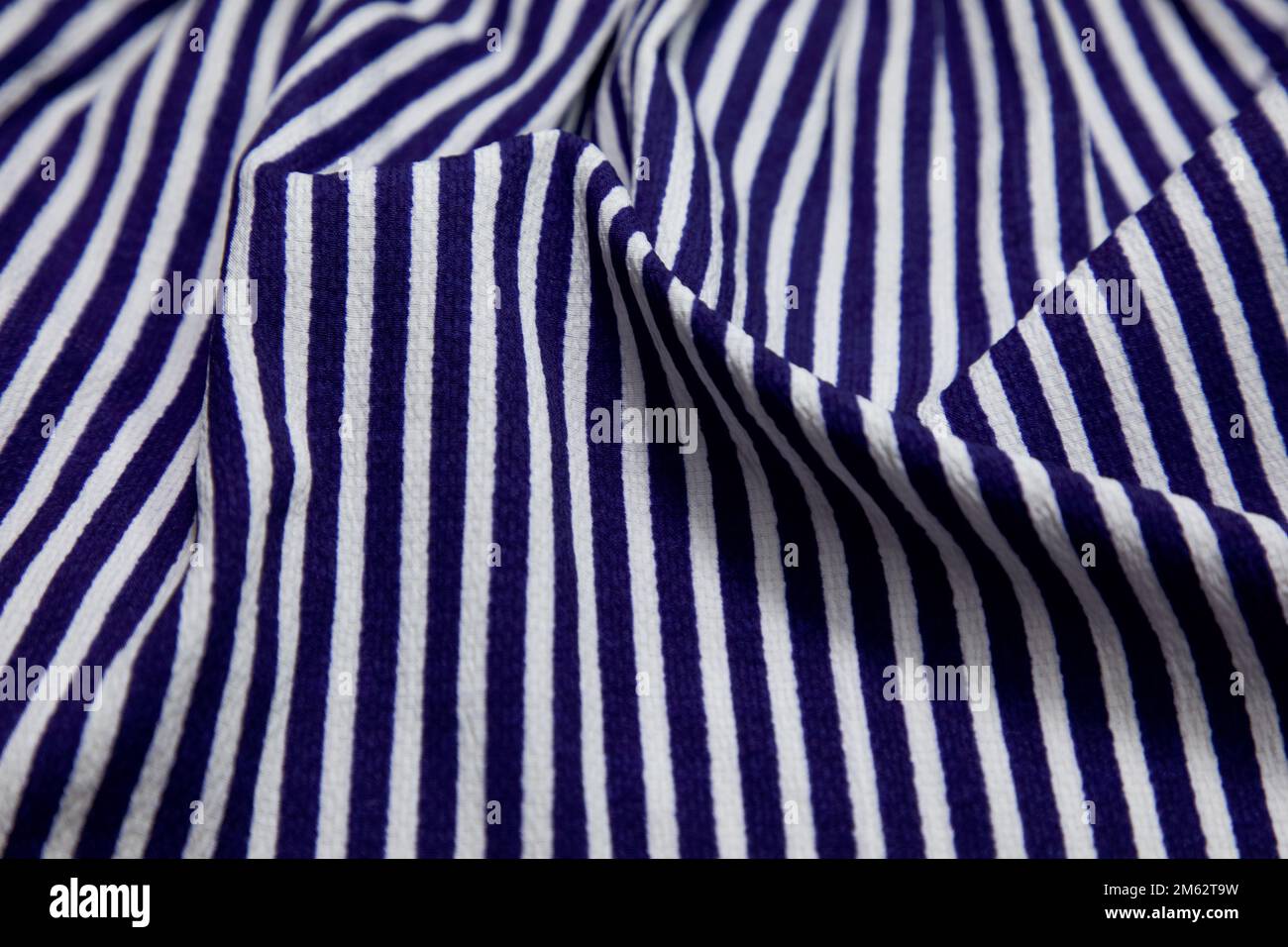 Stripe fabric. Blue and white stripes fabric textile background texture ...