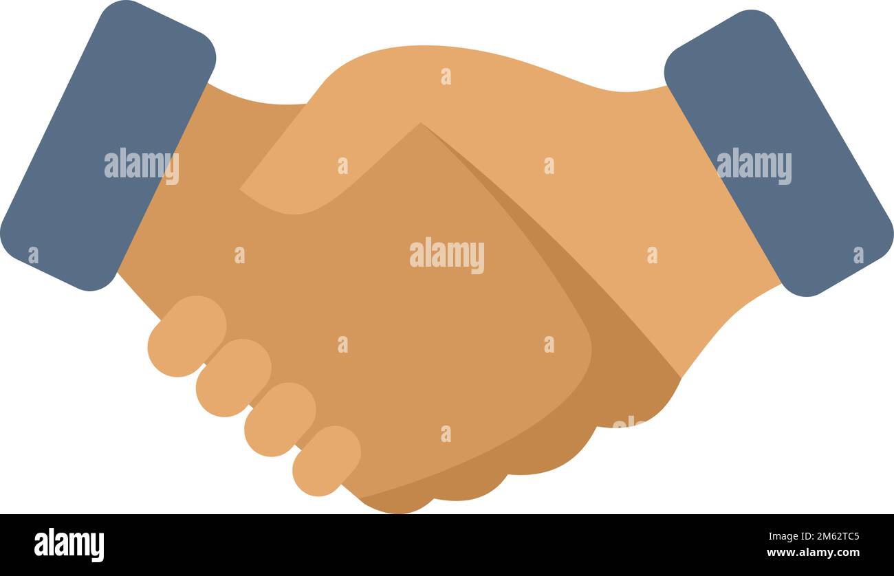 Reliability handshake icon flat vector. Trust integrity. Social ...