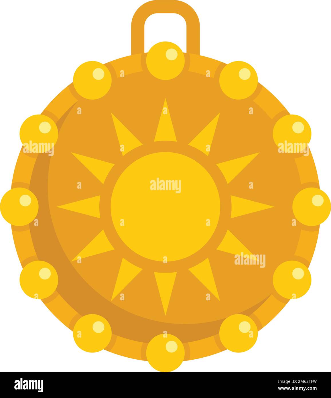 Sun amulet icon flat vector. Japan magic. Esoteric nazar isolated Stock ...