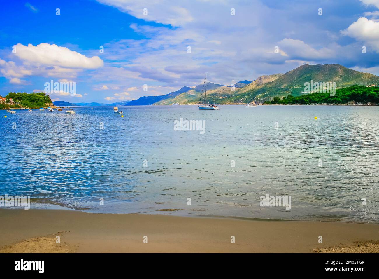 Elaphiti islands, turquoise adriatic beach in Dalmatia, Croatia Stock ...
