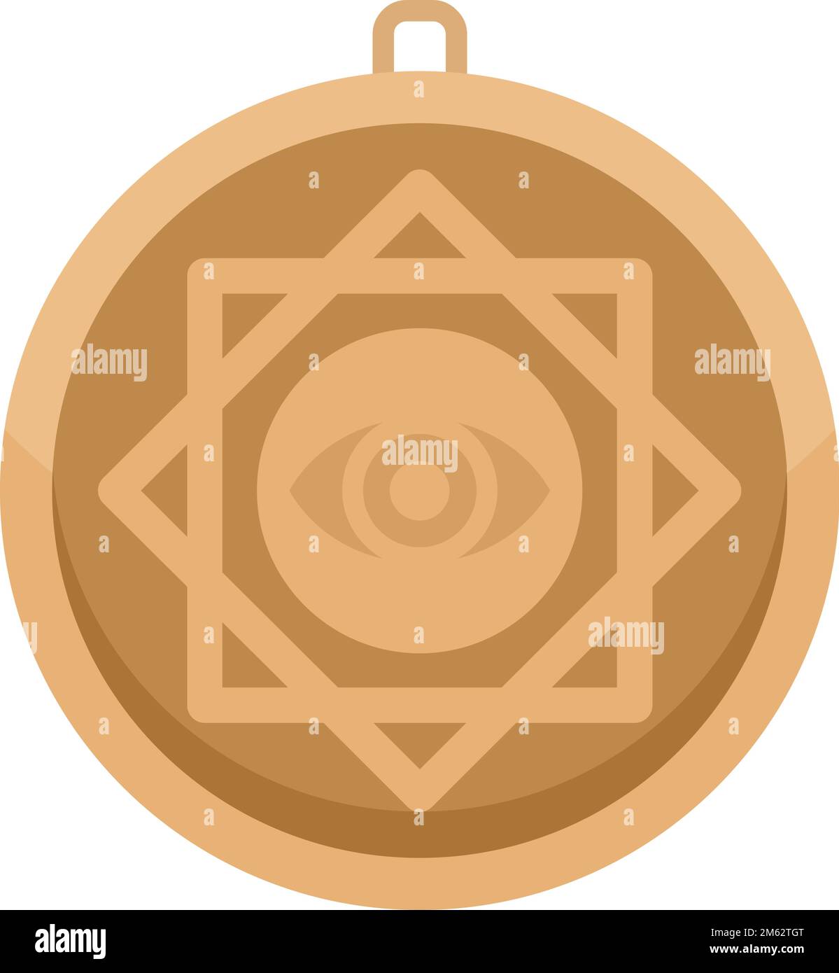 Japan amulet icon flat vector. Japanese amulet. Magic game isolated ...