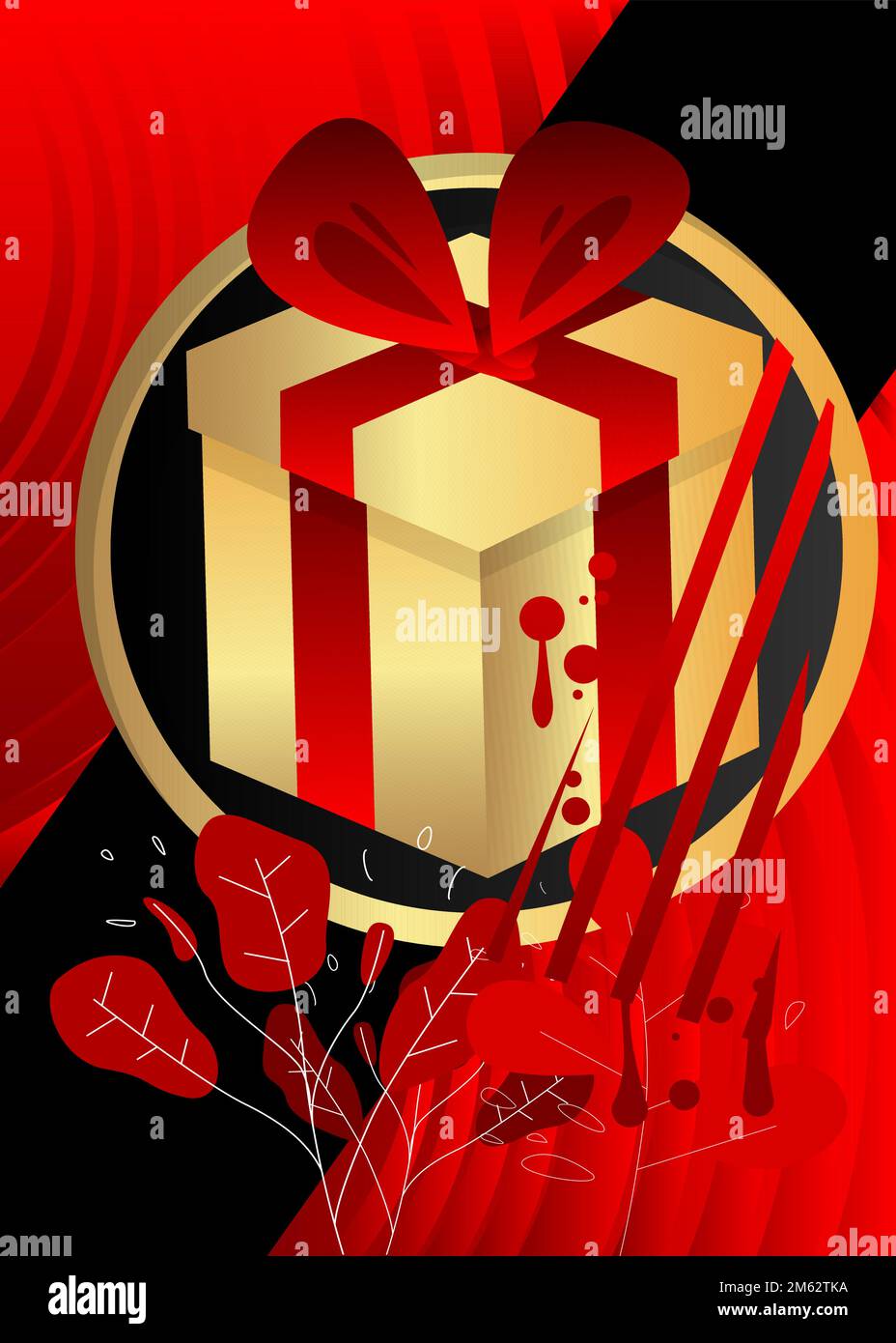 Luxury deluxe red, gold gift box background. Christmas, Birthday ...