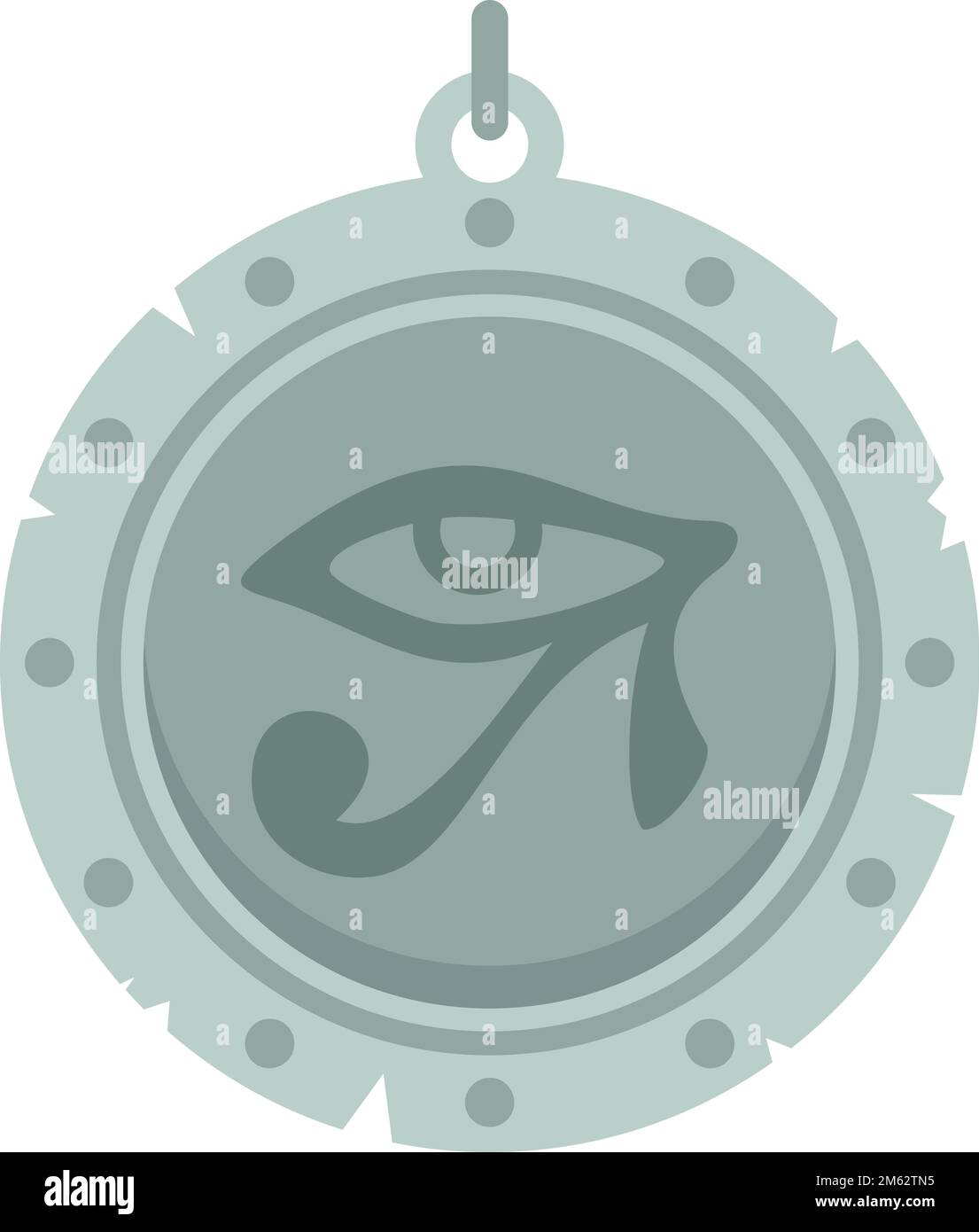 Egypt eye amulet icon flat vector. Magic hand. Nazar esoteric isolated ...