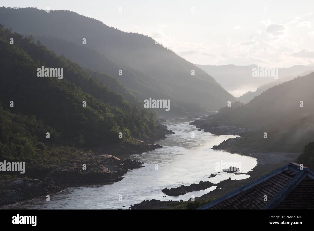 River through two mountains hi-res stock photography and images - Alamy