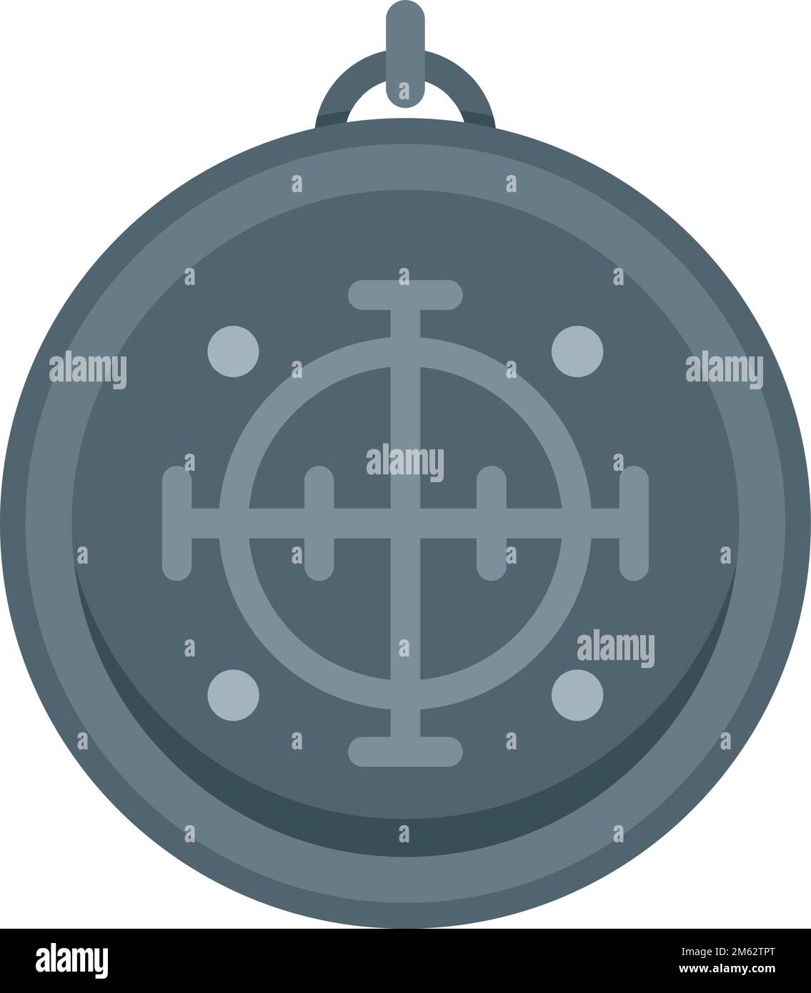 Mystical amulet icon flat vector. Religion greek. Mystical amulet ...