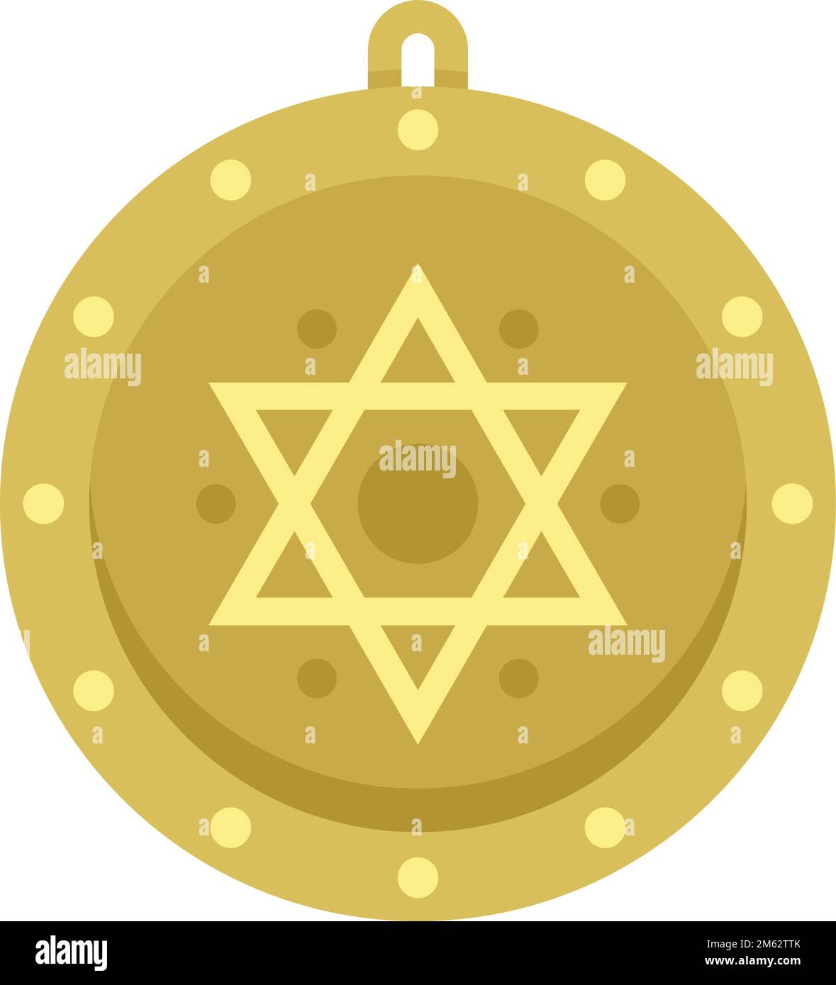 Mystical star amulet icon flat vector. Esoteric amulet. Spiritual ...