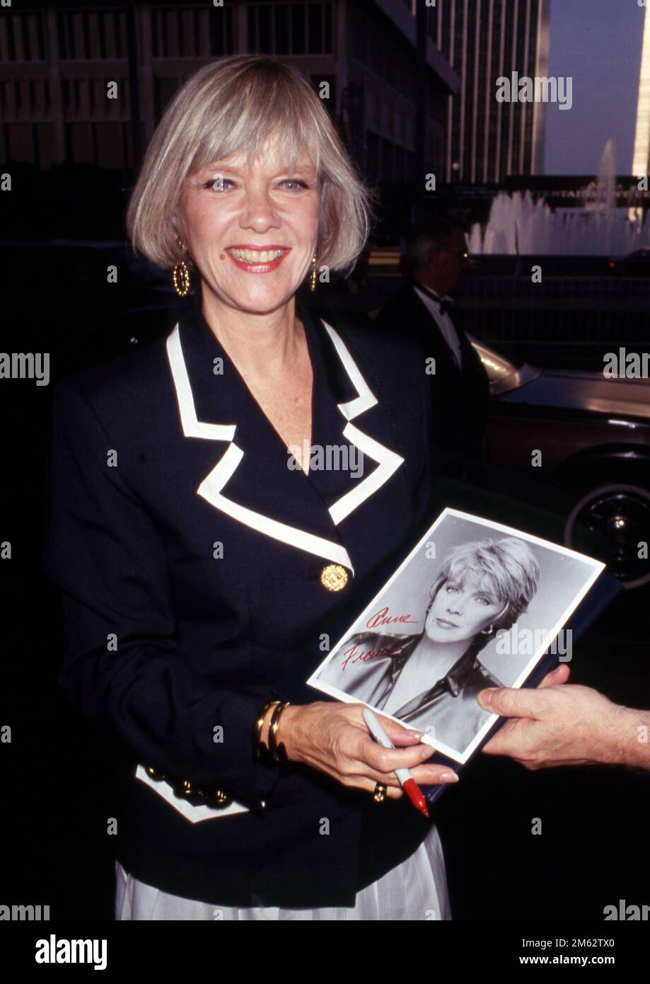 Anne Francis 1992 Credit: Ralph Dominguez/MediaPunch Stock Photo - Alamy