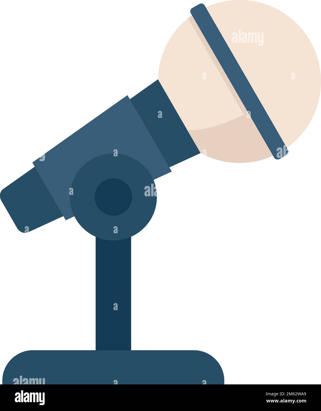 Stream microphone icon flat vector. Live video. Online webinar isolated ...