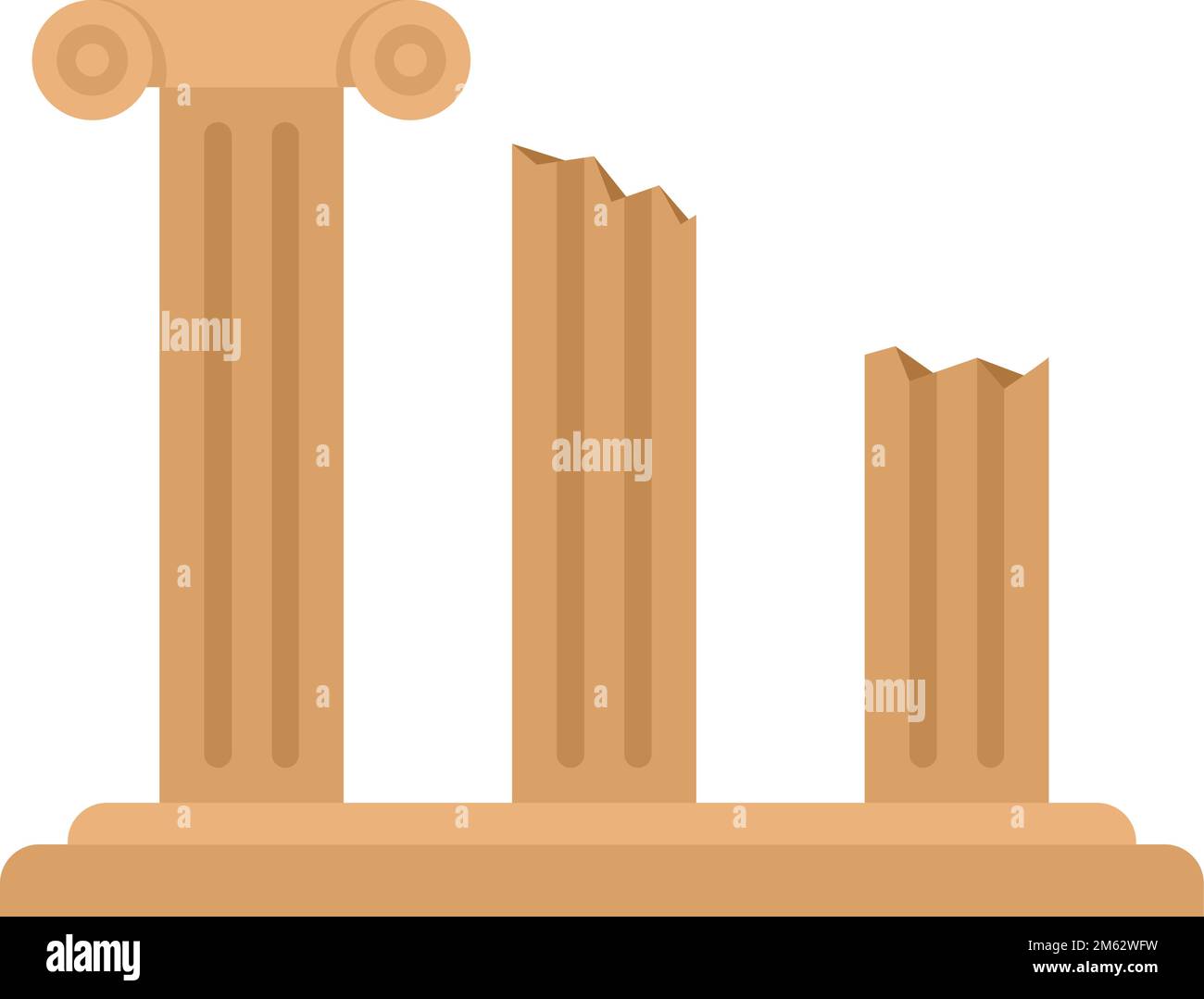 Ancient greek column icon flat vector. Roman pillar. Greece ... Ancient greek column icon flat vector. Roman pillar. Greece ...