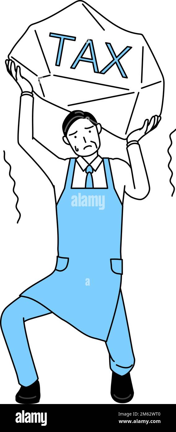 Middle age man suffering Cut Out Stock Images & Pictures - Alamy