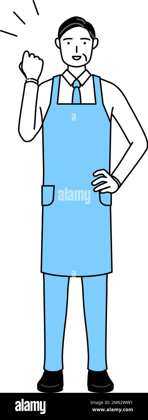 A senior man in an apron posing with guts Stock Vector Image & Art - Alamy A senior man in an apron posing with guts Stock Vector Image & Art - Alamy