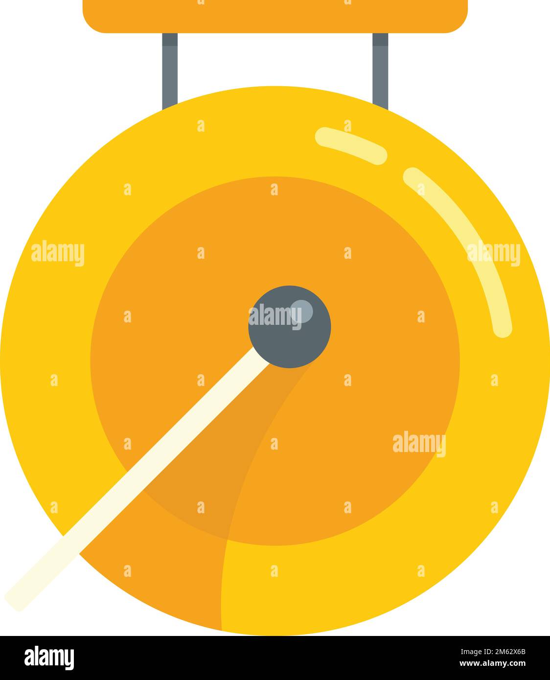 Signal gong icon flat vector. Asian bell. Metal drum isolated Stock Vector Image & Art - Alamy