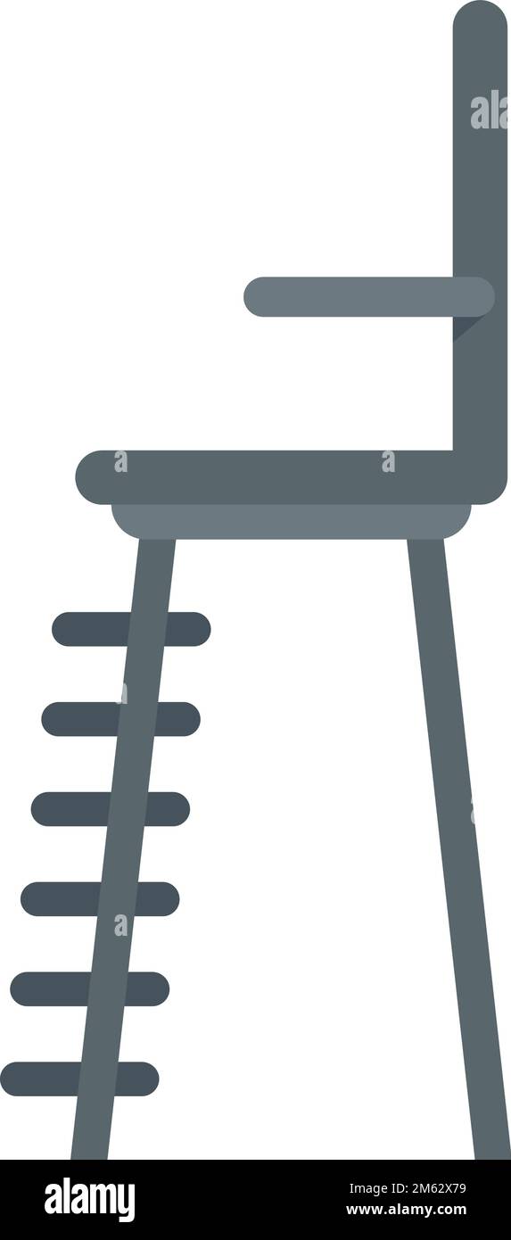 Volleyball referee seat icon flat vector. Tennis chair. Umpire ...