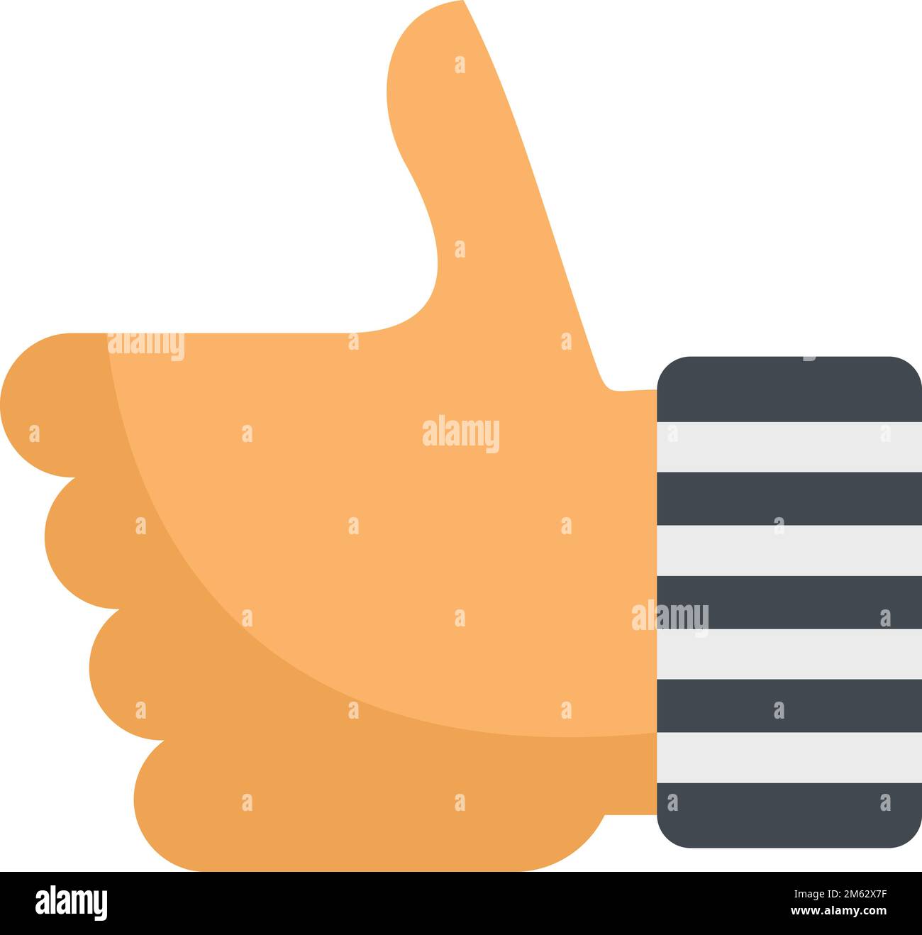 Referee thumb up icon flat vector. Soccer judge. Sport game isolated ...