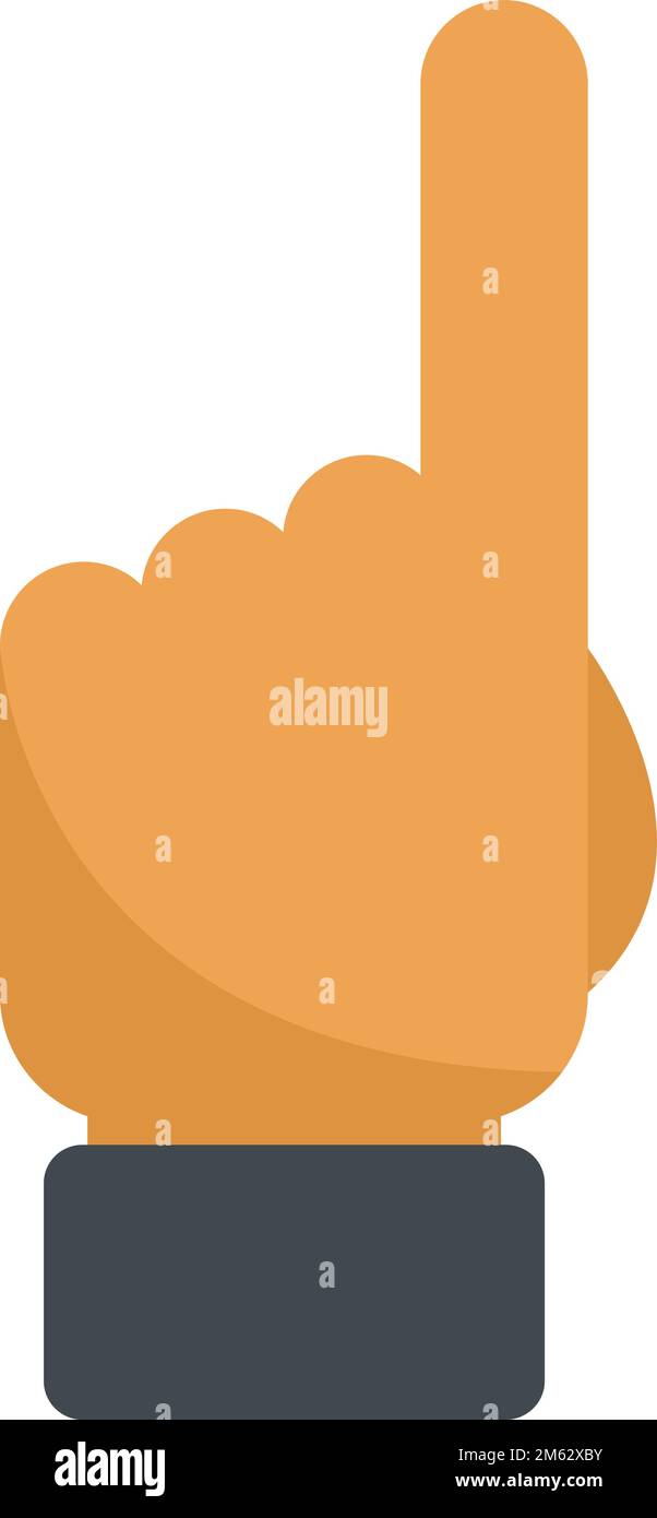 Referee finger sign icon flat vector. Penalty judge. Sport game ...