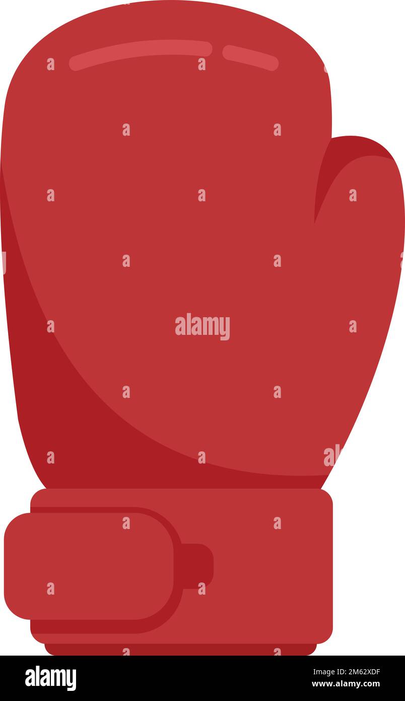 Boxing glove icon flat vector. Punch fight. Sport boxer isolated Stock ...