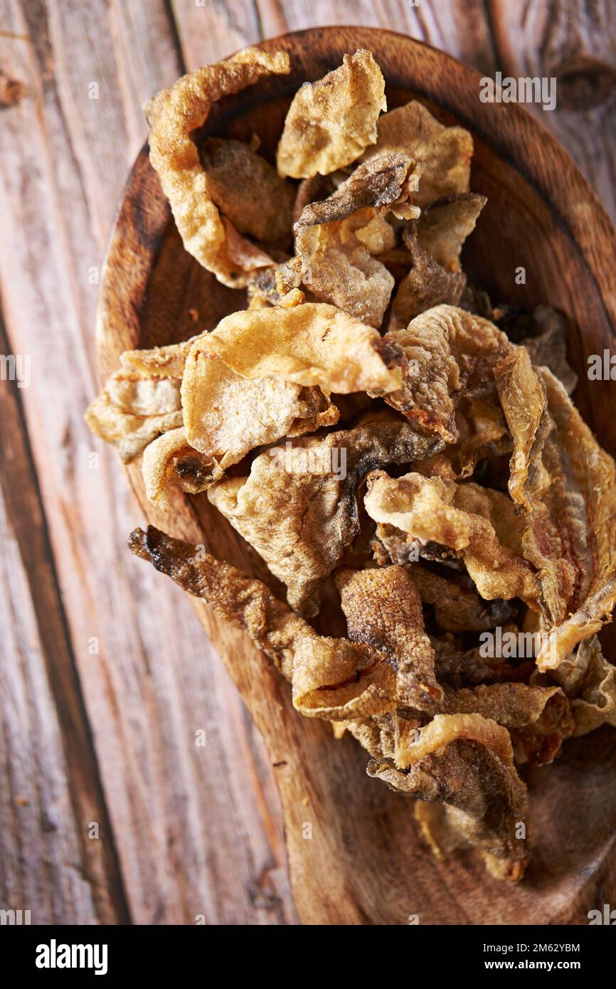 Fried fish skin, Korean food Stock Photo - Alamy