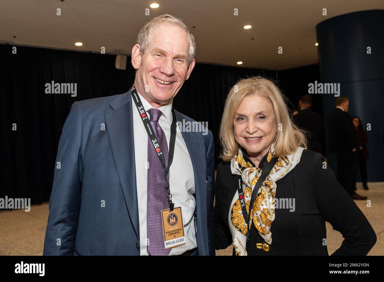 Chair and CEO of MTA Janno Lieber and Congresswoman Caroline Maloney ...