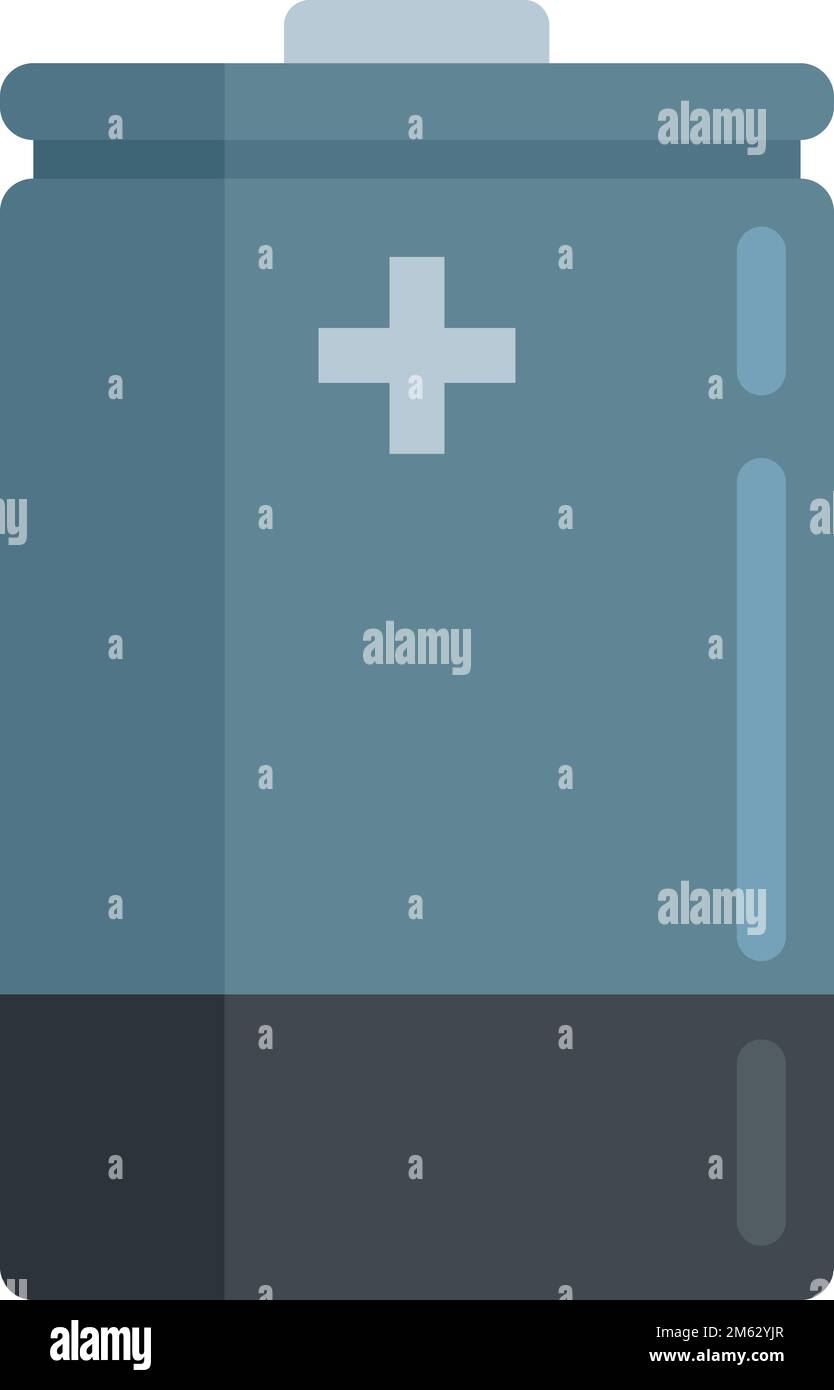 Lithium battery icon flat vector. Full energy. Electric life isolated ...